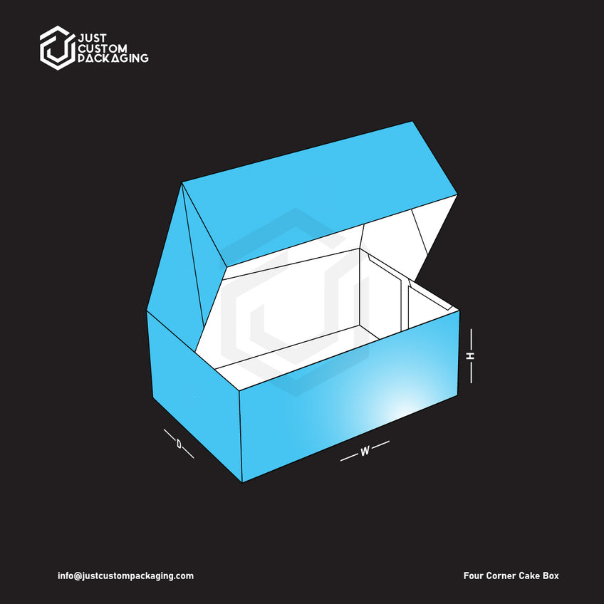 Four Corner Cake Box – Just Custom Packaging